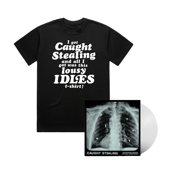 Caught Stealing Standard White LP Vinyl + Lousy T-Shirt Bundle - IDLES